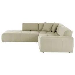 Ecksofa 3C Candy "Yoshy L-Form" Sofas Gr. B/H/T: 285cm x 74cm x 268cm, Easy care, langer Schenkel links, grau (taupe) Zwei verschiedene Sitztiefen durch verstellbare Rückenlehne