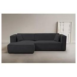 Ecksofa Inosign "Atlanta" Sofas Gr. B/H/T: 280cm x 76cm x 147cm, Cord, Ottomane links, Ottomane links, grau (anthrazit) Design Ecksofa mit hohem Komfort, Schlaffunktion & Bettkasten