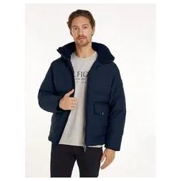 Parka Tommy Hilfiger "ROCKIE UTILITY HOODED JACKET" Gr. L, blau (desert sky) Herren Jacken Abnehmbare Kapuze mit Kordelzug, 2-Wege-Reißverschluss