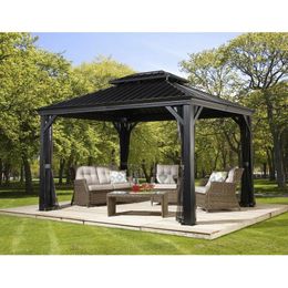 Pavillon Messina 10x12 anthrazit 298 x 363 x 292 cm (l x b x h) Aluminium - Sojag