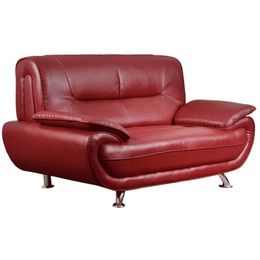 Vente-unique - Sofa 2-Sitzer - Kunstleder - Rot - nigel