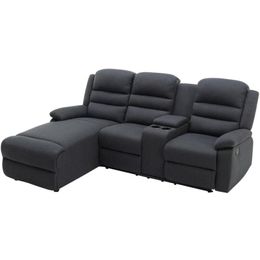 Vente-unique - Ecksofa Relaxsofa - Ecke Links - Stoff - Anthrazit - macedonia