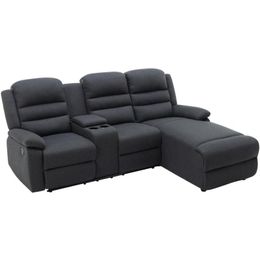 Vente-unique - Ecksofa Relaxsofa - Ecke Rechts - Stoff - Anthrazit - macedonia