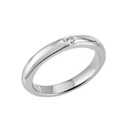 Fingerring Firetti "Schmuck Geschenk Silber 925 Silberring Basic Solitär - Doppelring" Fingerringe Gr. 52, Silber 925 (Sterlingsilber), 3,5mm, silberfarben (silberfarben, kristallweiß, kristallweiß) Damen mit Zirkonia (synth.)