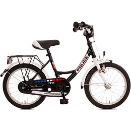 Kinderfahrrad Bachtenkirch "Police" Gr. 29, weiß (schwarz, weiß), Fahrräder, Kinder, 29cm, 16 Zoll (40,64cm)