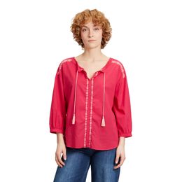 Schlupfbluse Cartoon "Cartoon Tunika-Bluse mit Stickerei" Gr. 34, bunt (pink, rosa), Damen, Obermaterial: 100% Baumwolle., Blusen