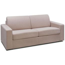 Vente-unique - Sofa - 3-Sitzer - Mit Matratze - Stoff - Beige - coglio