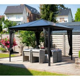 Pavillon Verona 10x10 anthrazit 298 x 298 x 260 cm (l x b x h) Aluminium - Sojag