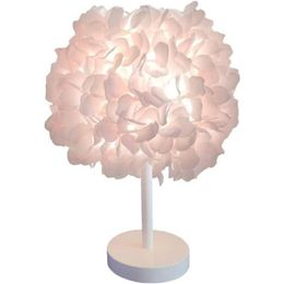 Lablanc - Seide Rose Blume Nachttischlampe Nachttischlampe Lampenschirm moderne elegante Feder Tisch Schreibtischlampe Lampenschirm Wohnzimmer