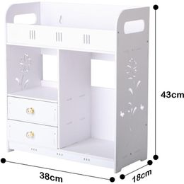 Wandschrank für Badezimmer,mit Schublade, geschnitzte Hohlblume, hohe Tragfähigkeit.Duschregale & Duschablagen