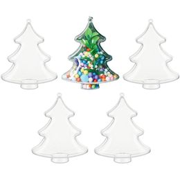 Weihnachtsbaum) 5 Stück hochtransparente Kugel Weihnachtsbaumschmuck Kunststoffkugel PS-Injektion Weihnachtssüßigkeitsschachtel Europäischer