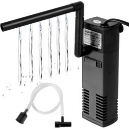 Lntyq - Aquarium-Wasserdurchflussfilter, 4 w, 300 l/h, Innenfilter für Aquarium, 60 l, Aquarium-Pumpenfilter, Schlauch nicht im Lieferumfang enthalten