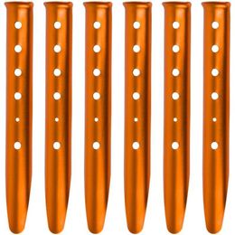 Lntyq - Zeltheringe aus Aluminiumlegierung, U-förmige Sandheringe, 31 cm, 6 Stück, Befestigungspfähle für Schnee, Strand, Camping, Wandern (Orange –