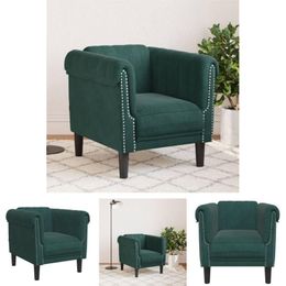 Sessel Dunkelgrün Samt - Sofas - Grün - The Living Store