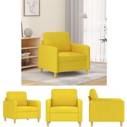 Sessel Hellgelb 60 cm Stoff - Sofas - Gelb - The Living Store