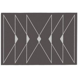 Teppich mit geometrischem Muster - Mit Lurex-Finish - 160 x 230 cm - Graubraun - trozia