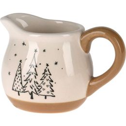 Milchkanne mit Tannenmotiv, 9 cm