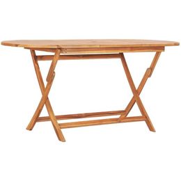 Gartentisch Klappbar 160×80×75 cm Massivholz Teak vidaXL