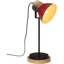 Schreibtischlampe 25 W Rot 17x17x50 cm E27 vidaXL