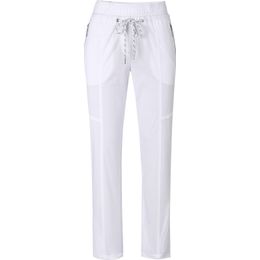 CR&Eacute;ATION L Damen 7/8-Hose mit Rei&szlig;verschluss-Taschen wei&szlig; Gr&ouml;&szlig;e 46