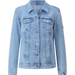 CR&Eacute;ATION L Damen Jeansjacke mit Knopfmanschetten blue-bleached Gr&ouml;&szlig;e 36