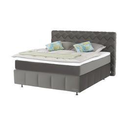 Jette Home Boxspringbett Braid - grau - Materialmix - 222 cm - 123 cm - Möbel Kraft