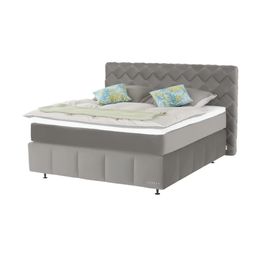 Jette Home Boxspringbett Braid - grau - Materialmix - 202 cm - 123 cm - Möbel Kraft