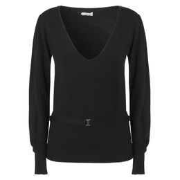 Influencer Pullover Damen Gr&ouml;&szlig;e L schwarz