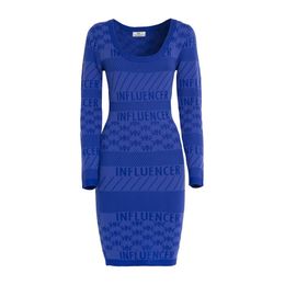 Influencer Strickkleid Damen Gr&ouml;&szlig;e 38 royalblau Winterkleid