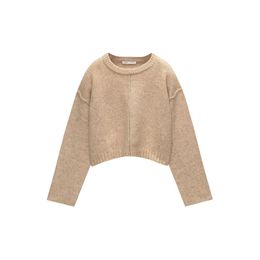 Pull&Bear Pull&Bear Pullover Damen Größe M ecru / hellbeige / gelb / oliv