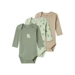 name it Body Jungen Gr&ouml;&szlig;e 68 dunkelbeige / gr&uuml;n / mint