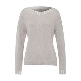 Heine Pullover Damen Gr&ouml;&szlig;e XL grau / wei&szlig;