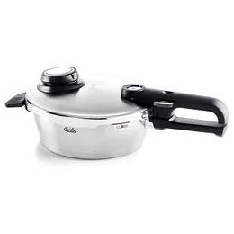 Schnellkochtopf Fissler "vitavit premium Schnellbratpfanne 1,8 Liter" Töpfe Gr. Ø 18cm, silberfarben Verriegelungsanzeige, Einstellbares Abdampfen, Einstellbare Kochstufen