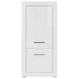 Stauraumschrank Inosign "BIANCO" Schränke Gr. H: 142cm, 2 St., weiß (weiß matt, mdf hochglanz) Höhe 142 cm