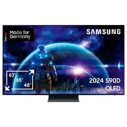 G (A bis G) Samsung OLED-Fernseher Fernseher Neural Quantum 4K AI Gen2 Prozessor, bis zu 144Hz Gr. 48, schwarz (graphiteschwarz)