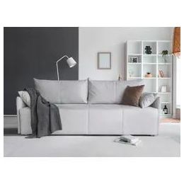 Schlafsofa Collection AB Sofas Gr. B/H/T: 216cm x 84cm x 94cm, Luxus-Microfaser ALTARA NUBUCK, grau (hellgrau)