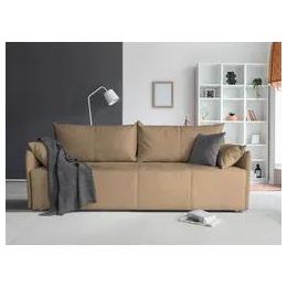 Schlafsofa Collection AB Sofas Gr. B/H/T: 216cm x 84cm x 94cm, Luxus-Microfaser ALTARA NUBUCK, beige (sand)