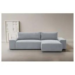 Ecksofa Inosign "Amsterdam" Sofas Gr. B/H/T: 300cm x 76cm x 150cm, Cord, Ottomane rechts, Ottomane rechts, grau Design Ecksofa mit hohem Komfort, Schlaffunktion & Bettkasten