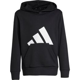 Adidas Big Logo Hoodie Jungen - schwarz - Gr. 140 - Baumwolle/Polyester/Viskose