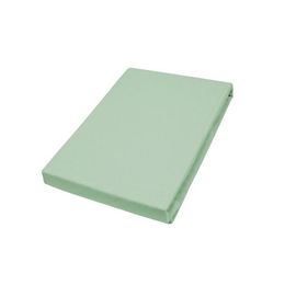 Hahn-Haustextilien Spannbetttuch Elastan-Feinjersey - Eukalyptus - 190 x 200 cm Mischgewebe