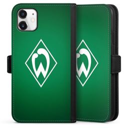 DeinDesign iPhone 11 Handy Klapph&uuml;lle Handyh&uuml;lle aus Kunst Leder schwarz Flip Case Merchandise Sv Werder Bremen Logo Sideflip mit Lasche