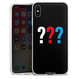 DeinDesign iPhone Xs Max Handy Silikon H&uuml;lle Case transparent Handyh&uuml;lle Official Licensed Product Die Drei ??? Logo Silikon Case