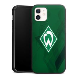 DeinDesign iPhone 12 Handy Premium Silikon H&uuml;lle Handyh&uuml;lle schwarz Case Sv Werder Bremen Coat Of Arms Official Licensed Product Silikon Premium Case