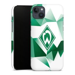 DeinDesign iPhone 14 Plus Handy Premium Case Smartphone Handyh&uuml;lle Schutzh&uuml;lle gl&auml;nzend Tarnmuster Sv Werder Bremen Official Licensed Product Premium Case
