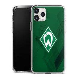 DeinDesign iPhone 11 Pro Max Handy Silikon H&uuml;lle Case transparent Handyh&uuml;lle Sv Werder Bremen Coat Of Arms Official Licensed Product Silikon Case