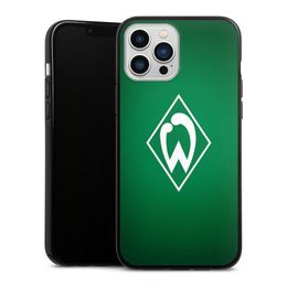 DeinDesign iPhone 13 Pro Max Handy Silikon H&uuml;lle Case schwarz Handyh&uuml;lle Merchandise Sv Werder Bremen Logo