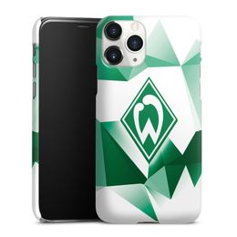 DeinDesign iPhone 11 Pro Handy Premium Case Smartphone Handyh&uuml;lle Schutzh&uuml;lle gl&auml;nzend Tarnmuster Official Licensed Product Sv Werder Bremen Premium Case