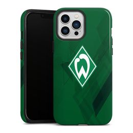 DeinDesign iPhone 13 Pro Max Handy Panzer Handyh&uuml;lle robuste Outdoor H&uuml;lle Schutzh&uuml;lle gl&auml;nzend Sv Werder Bremen Official Licensed Product Coat Of Arms Tough 