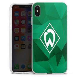 DeinDesign iPhone Xs Max Handy Silikon H&uuml;lle Case transparent Handyh&uuml;lle Camouflage Sv Werder Bremen Official Licensed Product Silikon Case