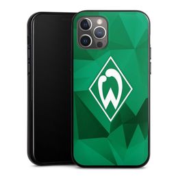DeinDesign iPhone 12 Pro Handy Silikon H&uuml;lle Case schwarz Handyh&uuml;lle Official Licensed Product Camouflage Sv Werder Bremen